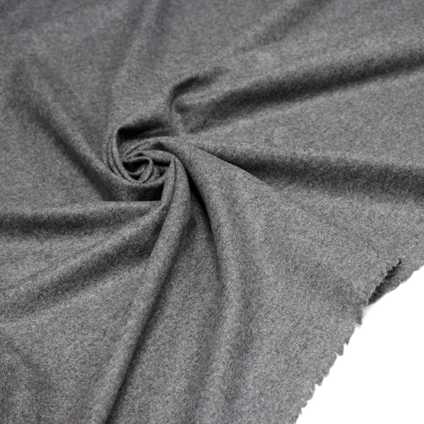 Tissu lainage flanelle de laine gris souris - Fabrication italienne ...