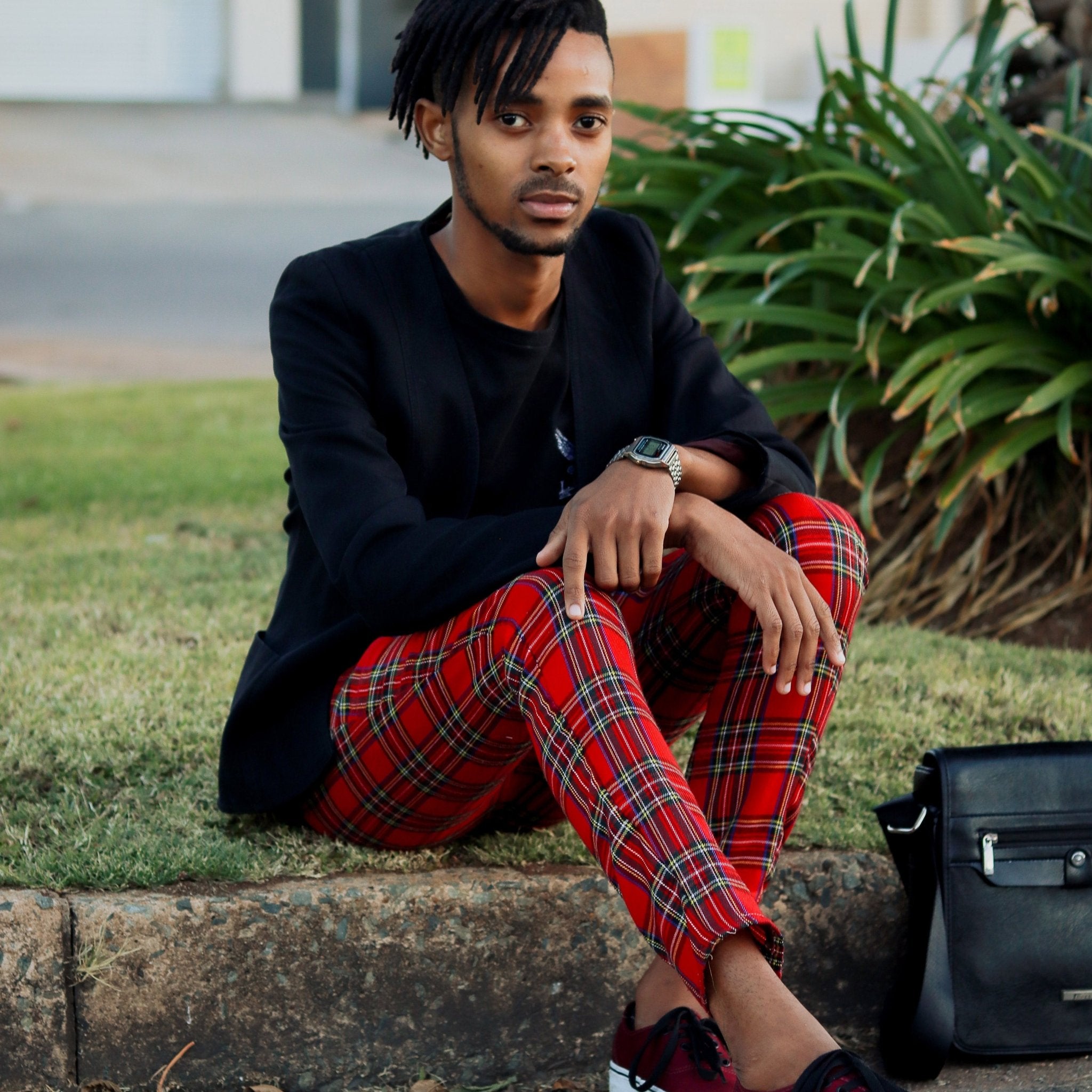 Tissu écossais, authentique TARTAN "Royal Stewart" rouge — TissusPapi.com